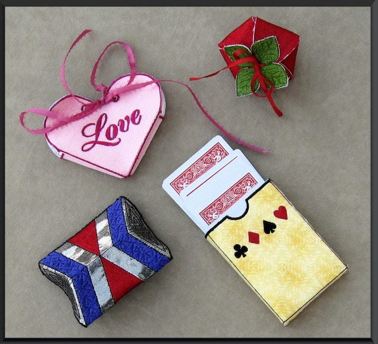 Bitty Boxes M003 ......... in the Hoop Tiny Boxes for Gifts, Treasures ...