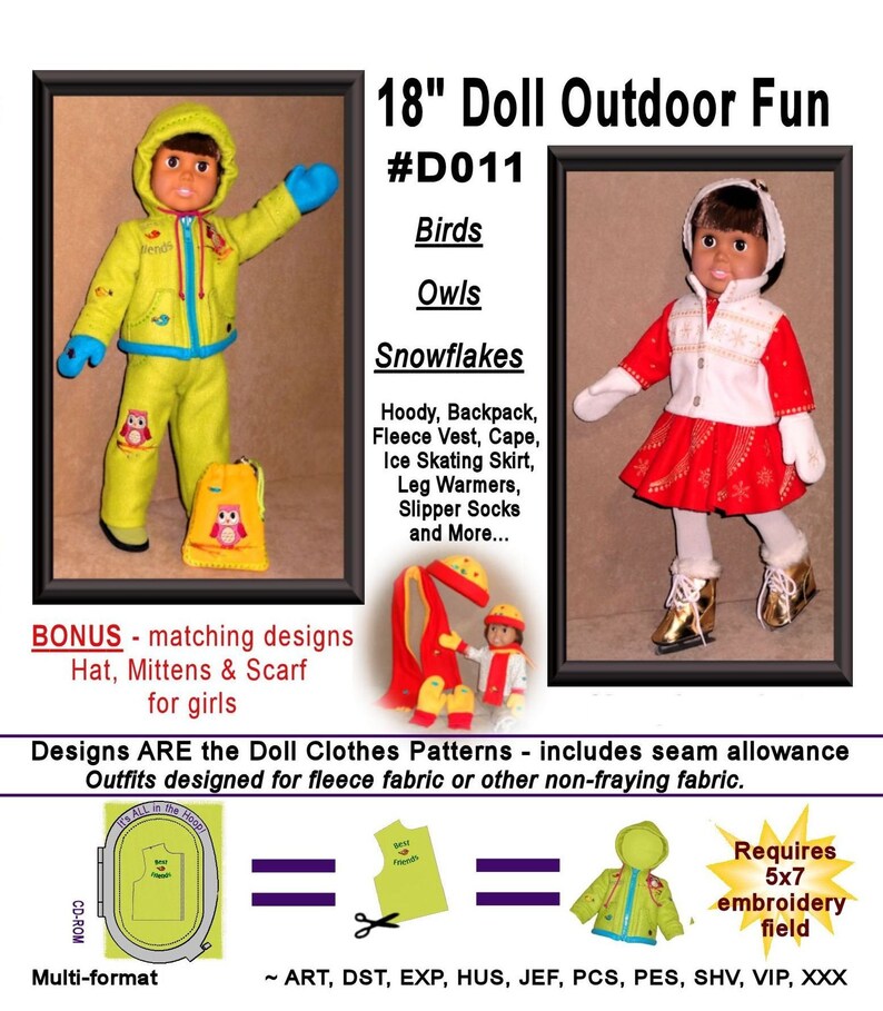 18" Doll Outdoor Fun........................... #D008 Fits American ...