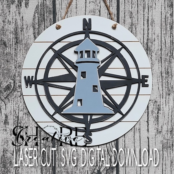 Compass Rose With Lighthouse Svg File - Etsy Compass Rose With Lighthouse Svg File - Etsy