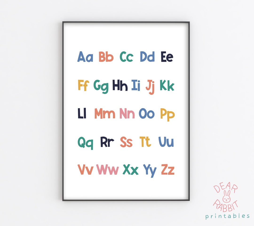 Alphabet Printable, ABC Poster, Alphabet Wall Art, ABC Wall Art, ABC ...