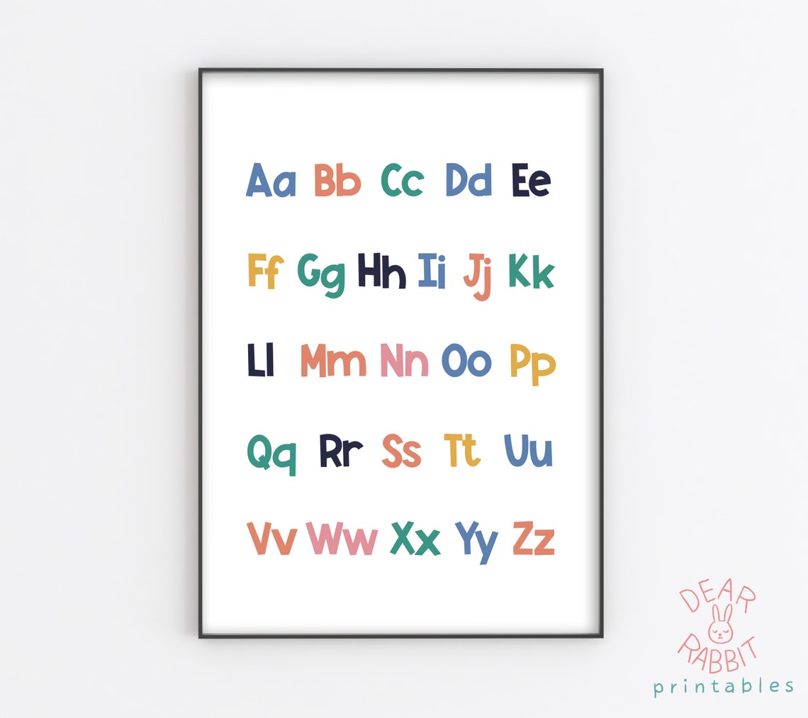 Alphabet Printable, ABC Poster, Alphabet Wall Art, ABC Wall Art, ABC ...