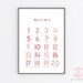 Numbers Poster,pink Color, Numbers Print,educational Wall Art ...
