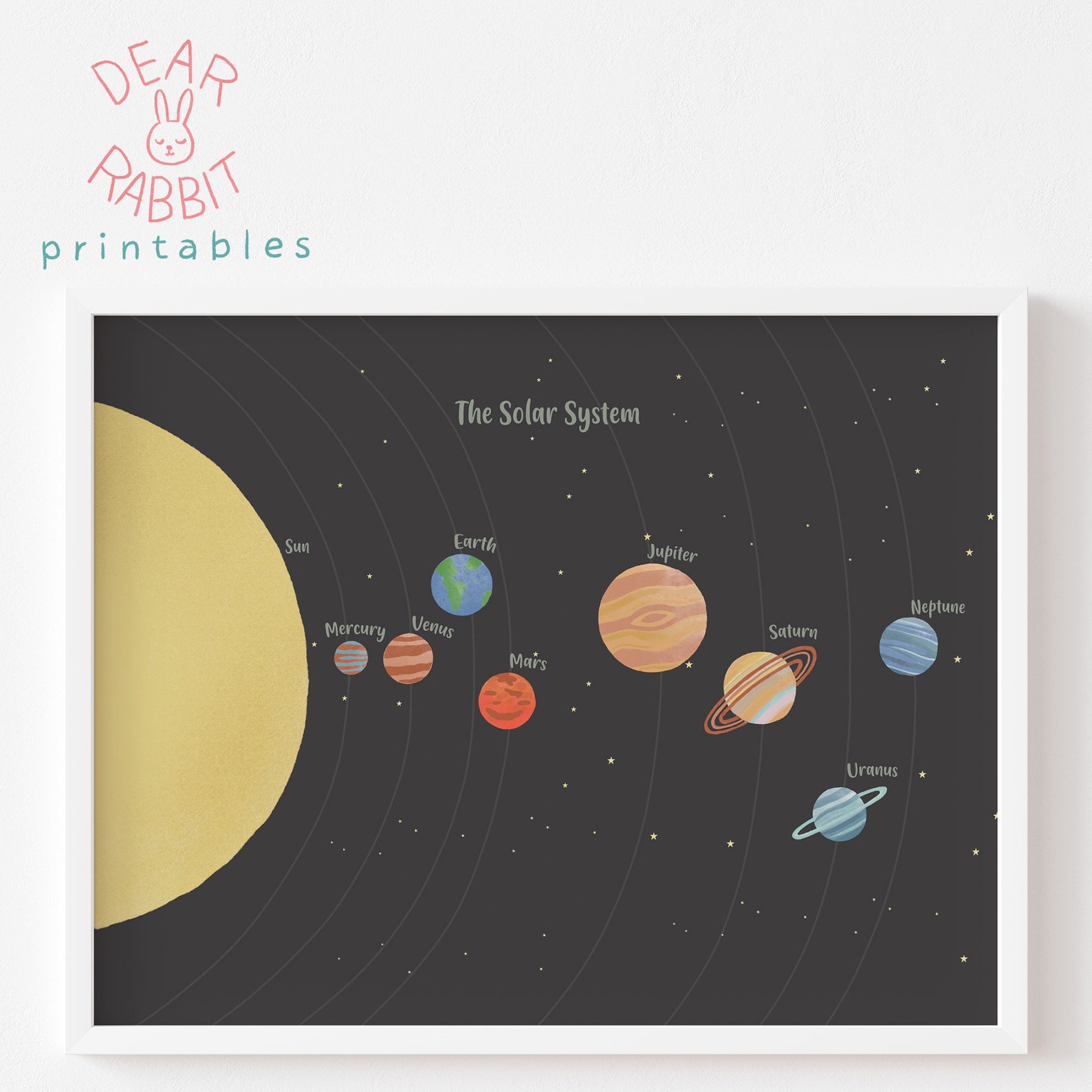 Solar System Printsolar System Postereducational Space - Etsy