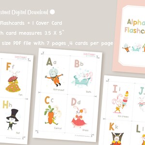 Alphabet Flashcards Digital Download, Printable Flashcards, ABC ...