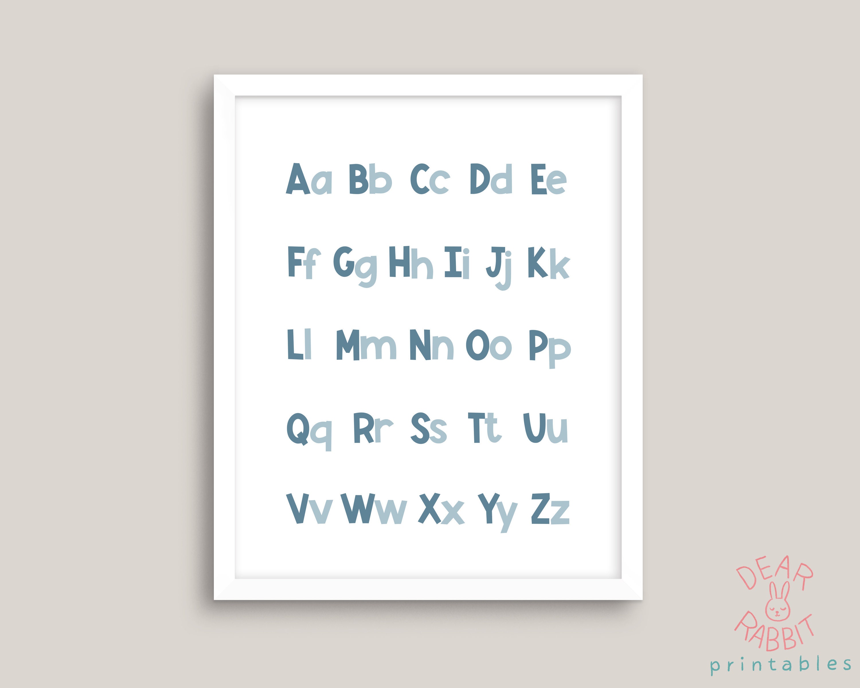 Alphabet Printable, ABC Poster, Alphabet Wall Art, ABC Wall Art, ABC ...