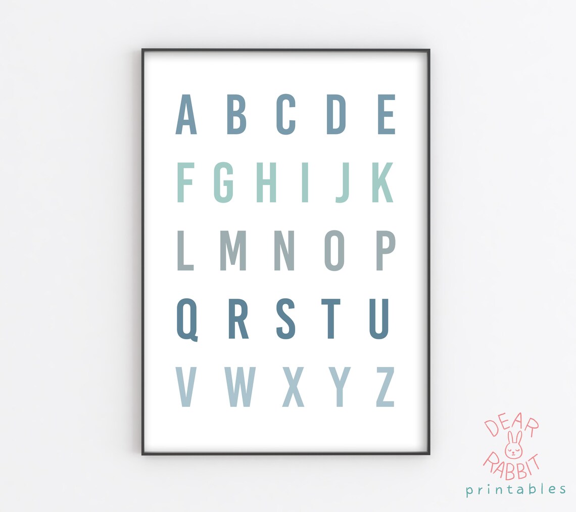 Alphabet Numbers and Shapesset of 3 Prints Educational Wall - Etsy