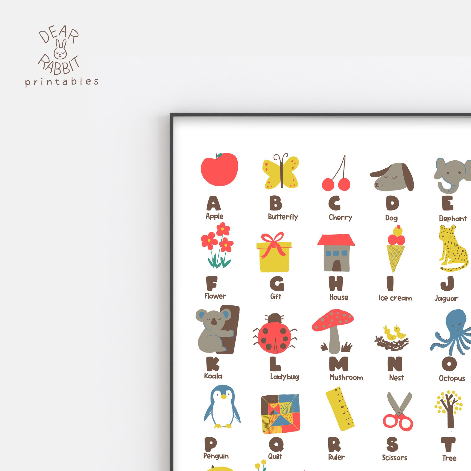 Printable Alphabet Postercolorful Posterprintable Wall Art - Etsy