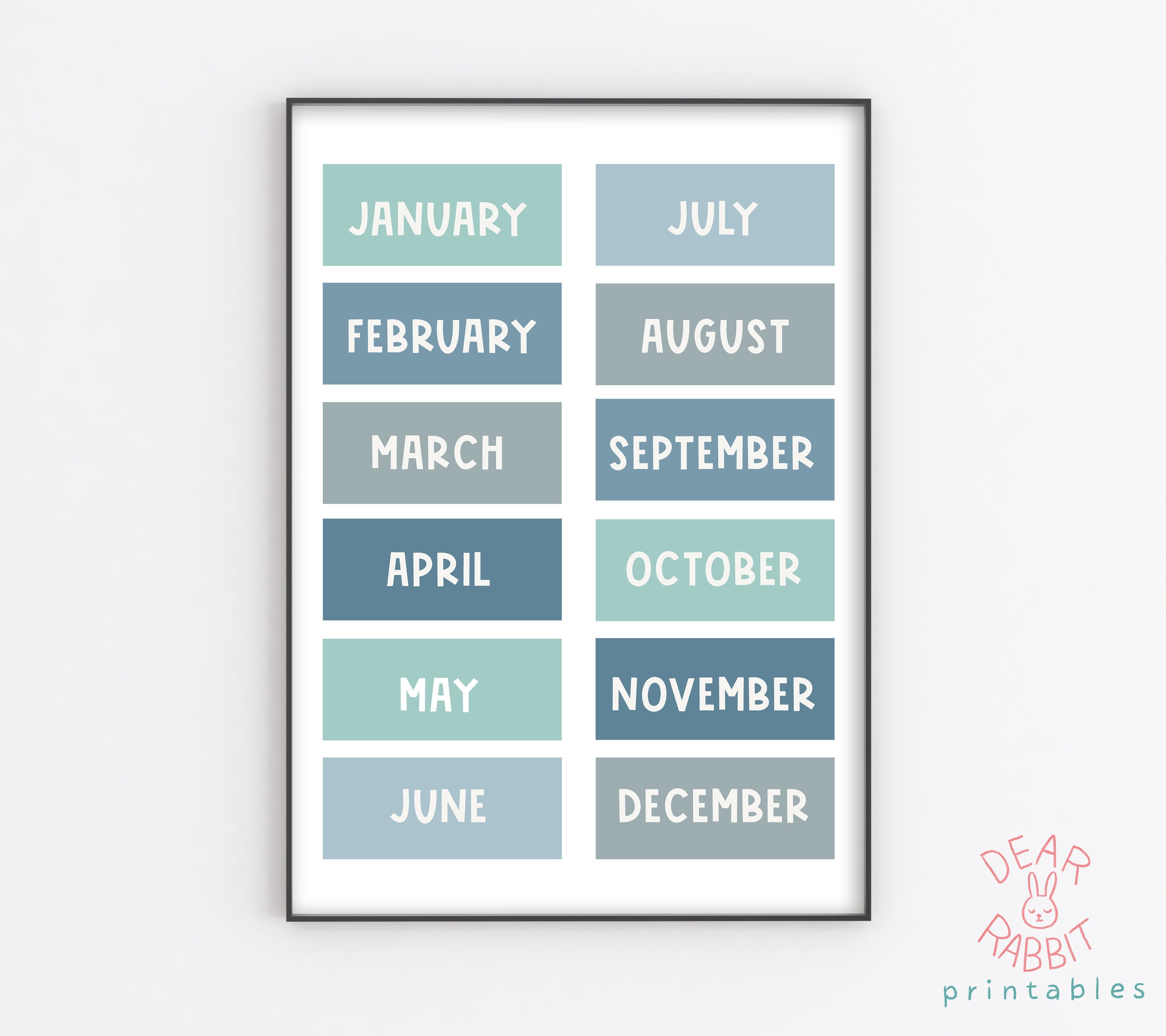 Alphabet Lowercase Poster, Numbers and Shapes, Days and Months Prints ...