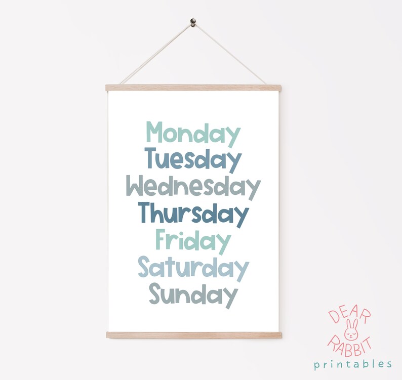 Alphabet Lowercase Poster, Numbers and Shapes, Days and Months Prints ...