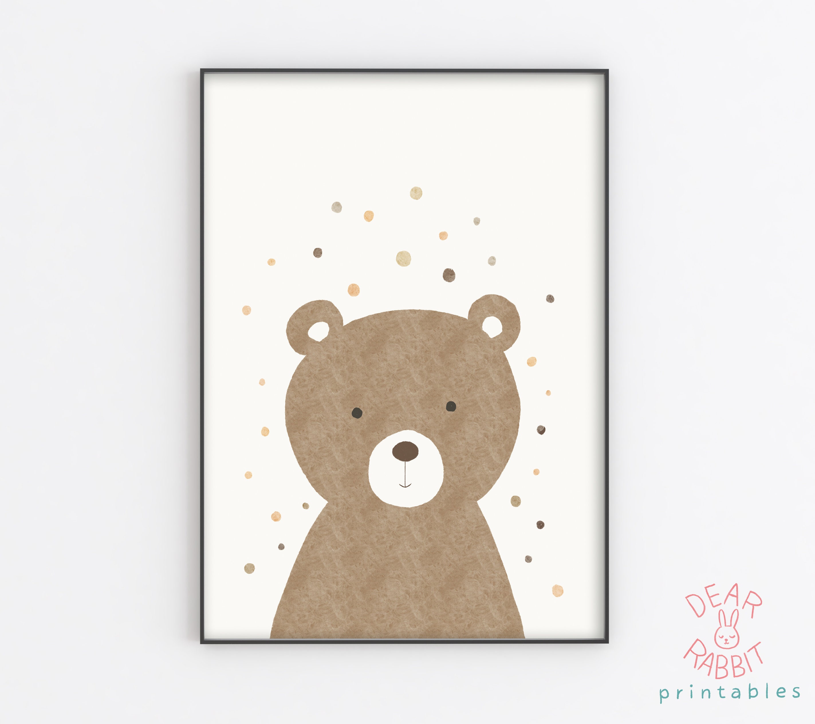 Nursery Wall Artboho Bear Posterdigital Print Printable | Etsy
