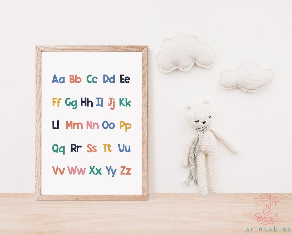 Alphabet Printable, ABC Poster, Alphabet Wall Art, ABC Wall Art, ABC ...