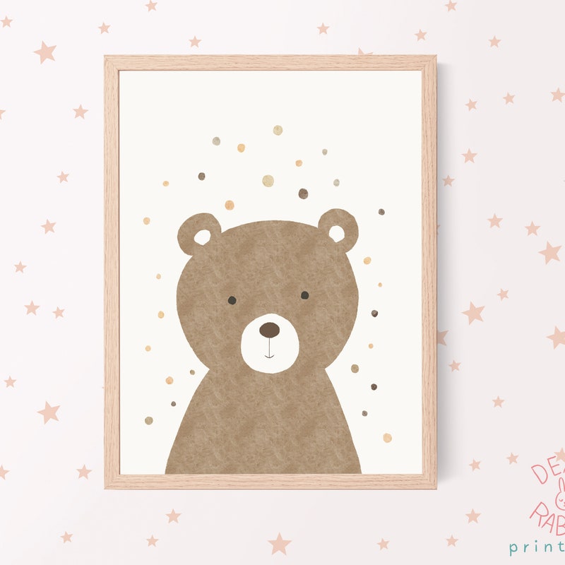 Bear Nursery Print - Etsy