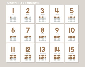 TAGALOG Numbers Flashcards Bundle Full Page Montessori - Etsy