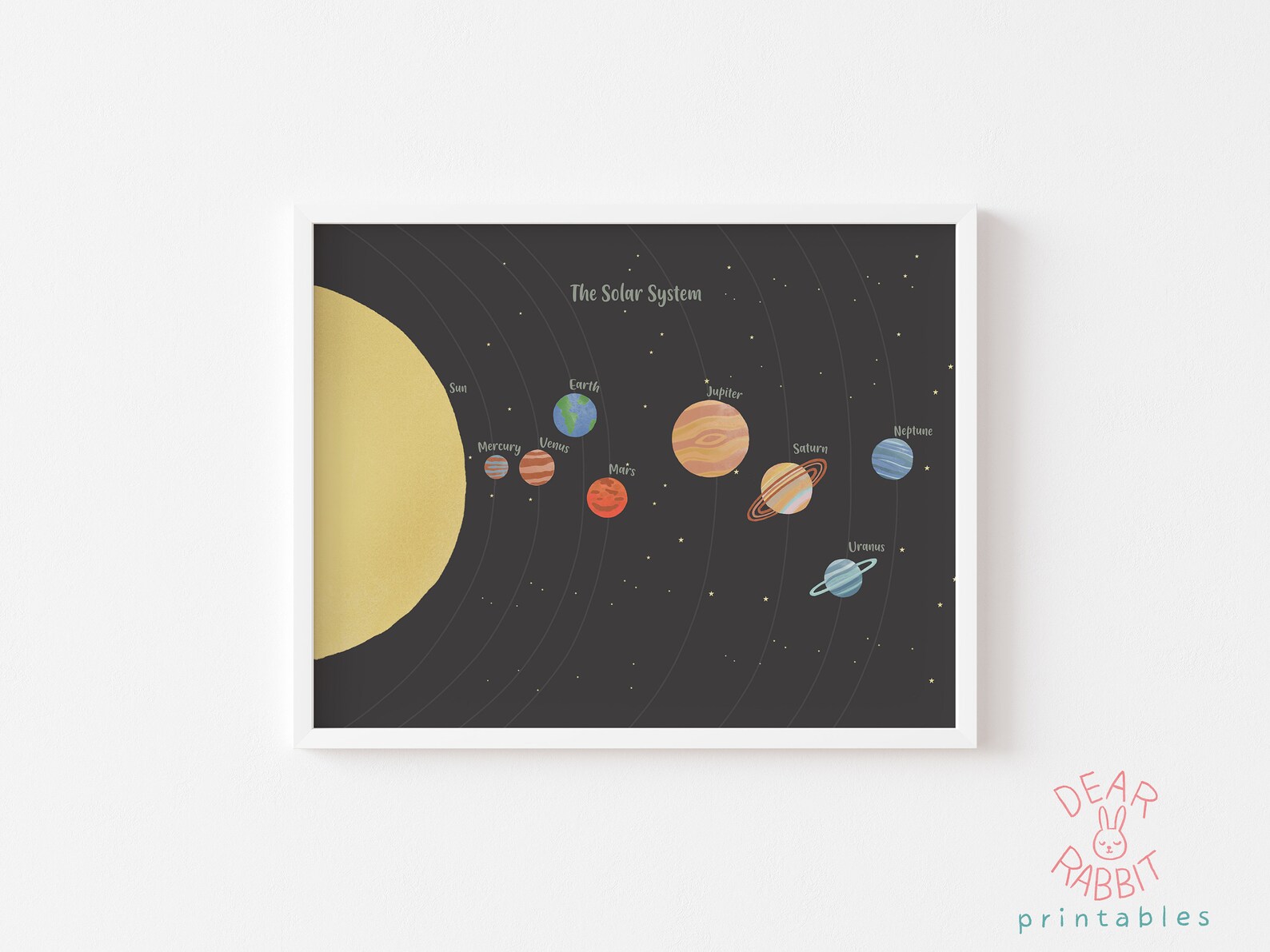 Solar System Print,solar System Poster,educational Space Print,solar ...