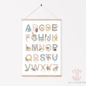 Animal Alphabet Print,printable ABC Poster,alphabet Wall Art, ABC Wall ...
