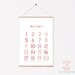Numbers Poster,pink Color, Numbers Print,educational Wall Art ...