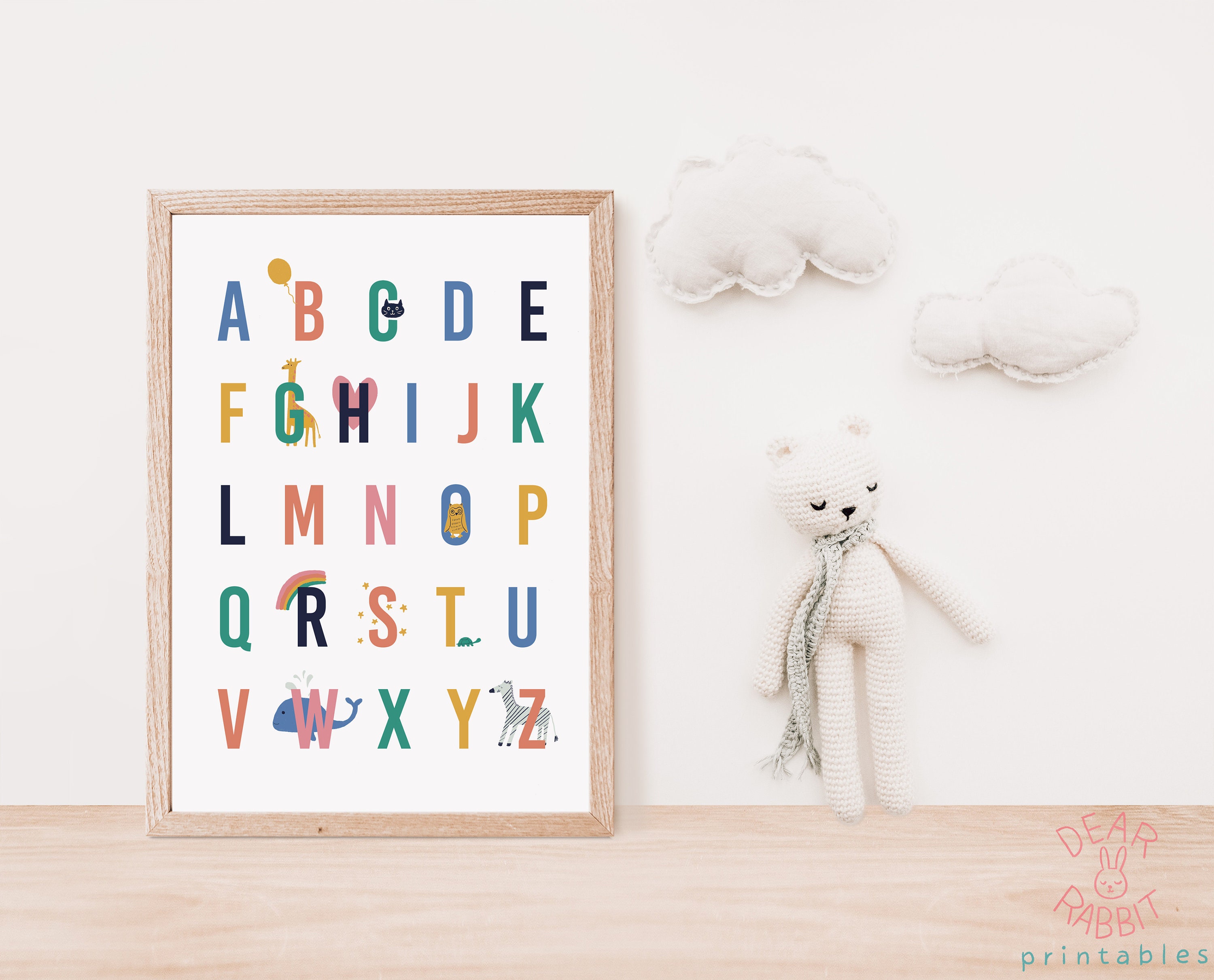 Printable Alphabet Poster, Printable Wall Art, Kids Room Decor,nursery ...