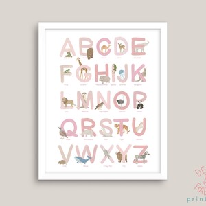 Animal Alphabet Print,printable ABC Poster,alphabet Wall Art, ABC Wall ...