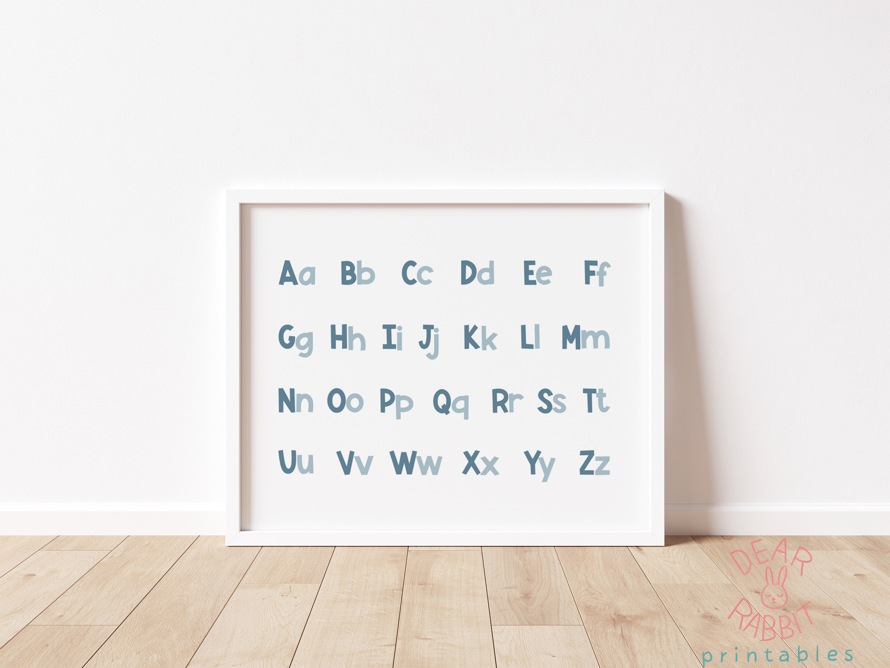 Alphabet Horizontal Printable Poster Alphabet Wall Art - Etsy
