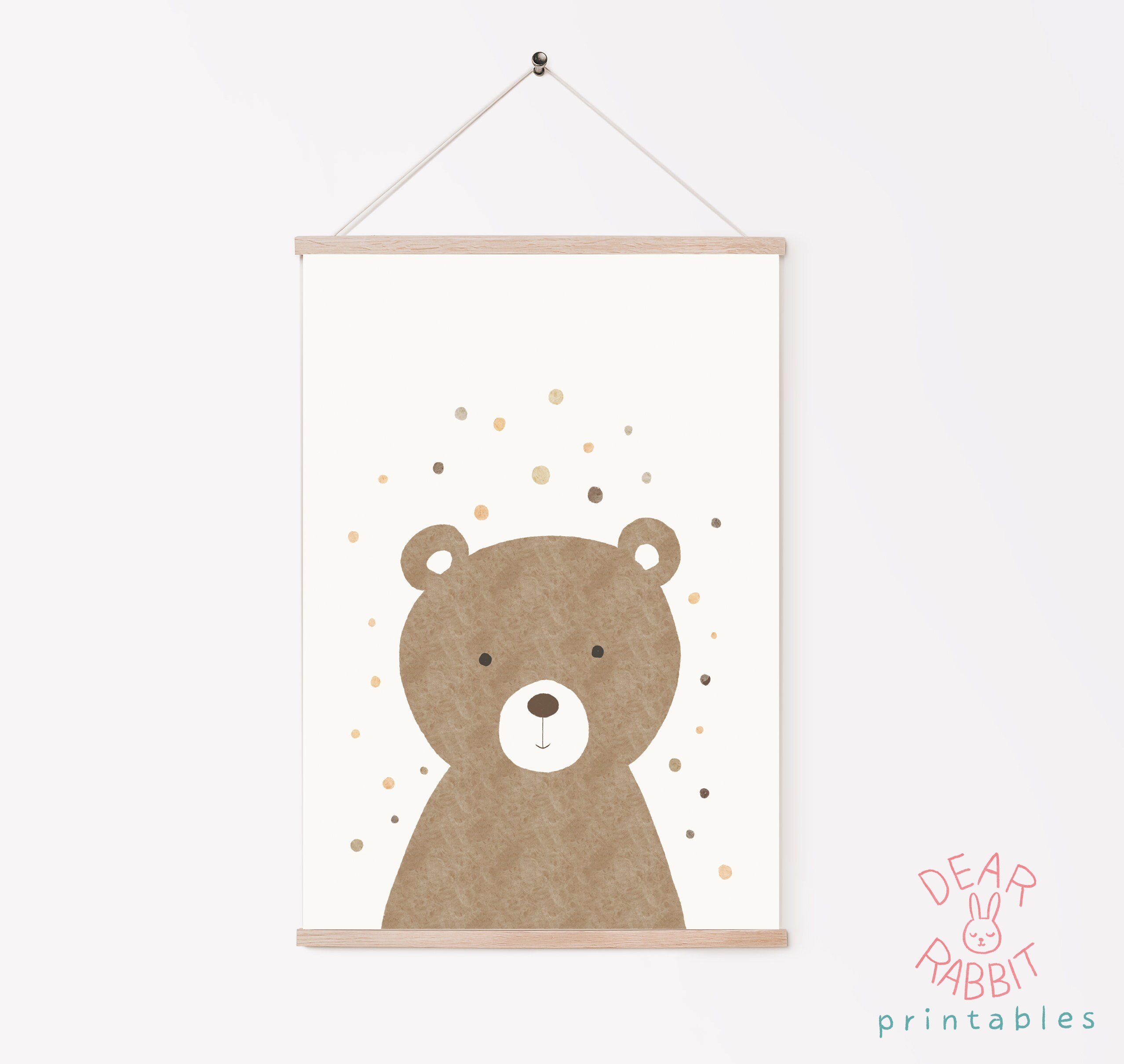 Nursery Wall Artboho Bear Posterdigital Print Printable | Etsy