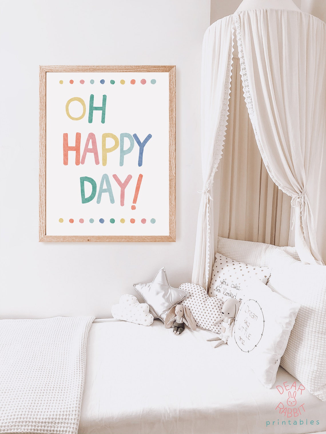 Oh Happy Day Printable, Oh Happy Day Sign, Digital Print, Oh Happy Day ...