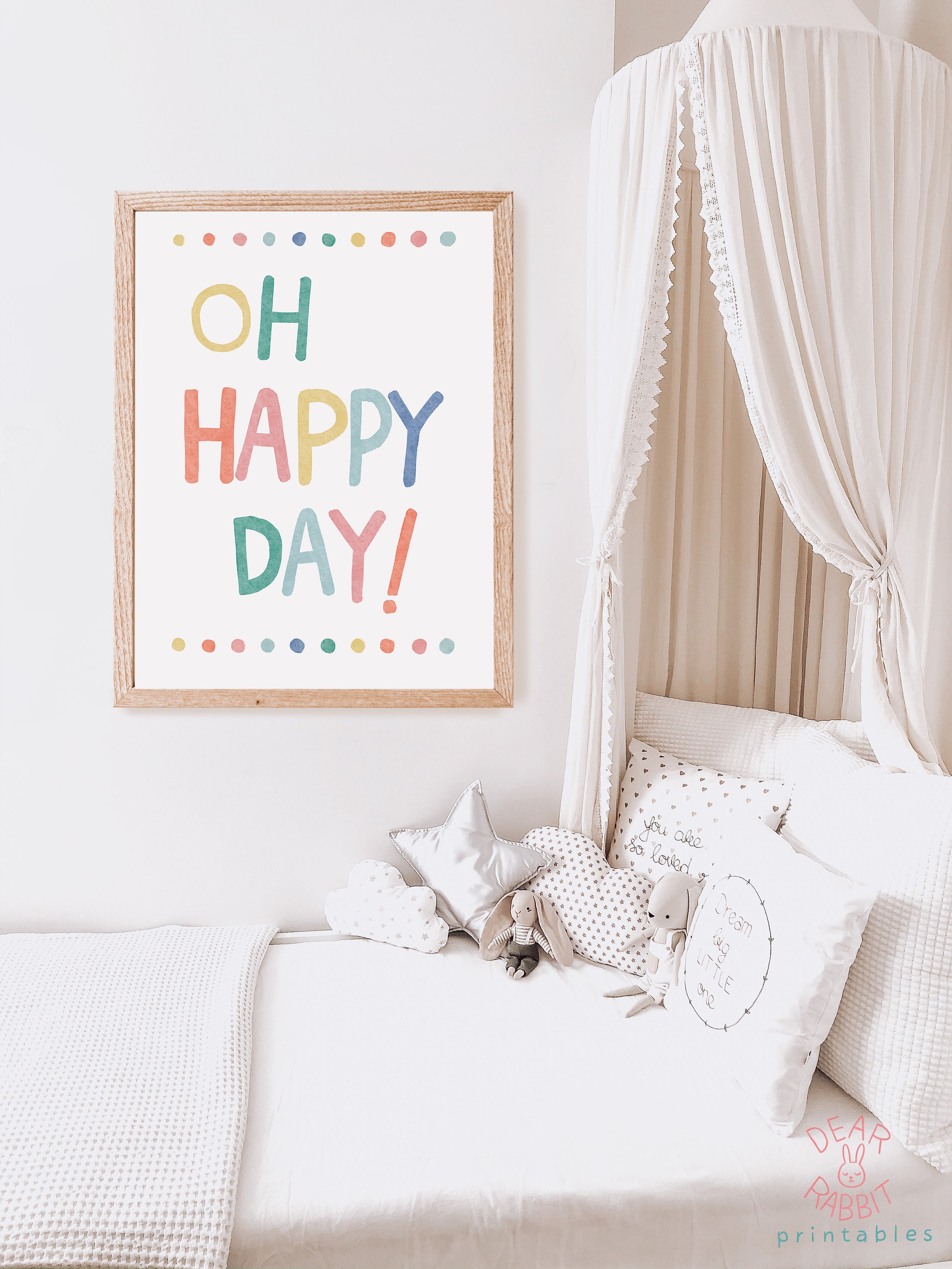 Oh Happy Day Printable, Oh Happy Day Sign, Digital Print, Oh Happy Day ...