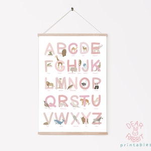 Animal Alphabet Print,printable ABC Poster,alphabet Wall Art, ABC Wall ...