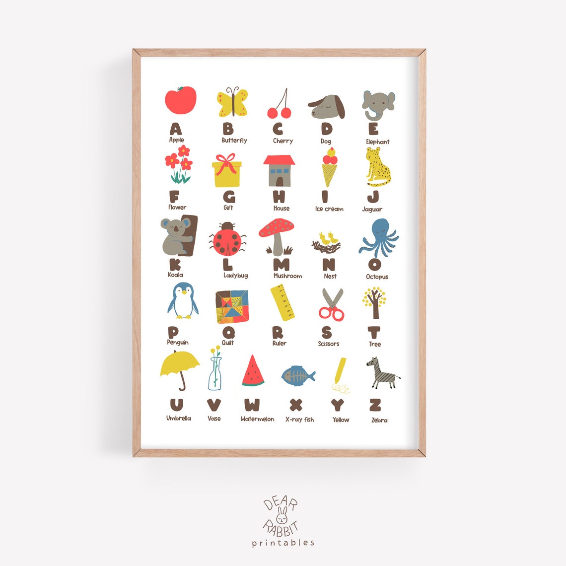 Printable Alphabet Postercolorful Posterprintable Wall Art - Etsy