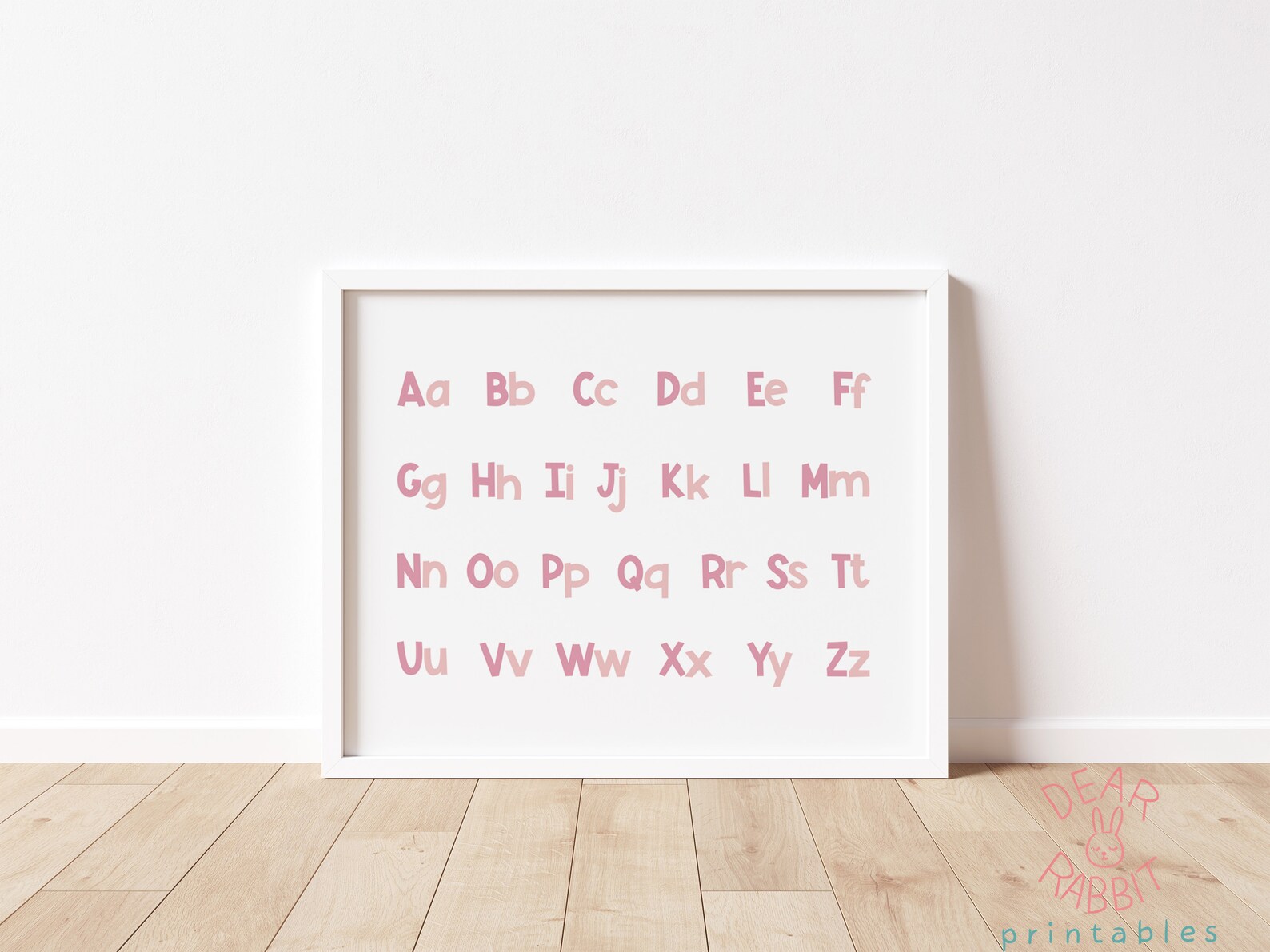 Alphabet Horizontal Printable Poster, Alphabet Wall Art, Lowercase ...