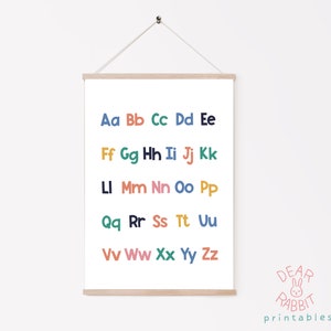 Alphabet Printable, ABC Poster, Alphabet Wall Art, ABC Wall Art, ABC ...