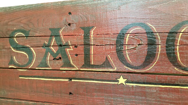 Vintage Style Saloon Sign - Etsy