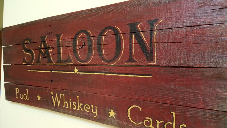 Vintage Style Saloon Sign - Etsy