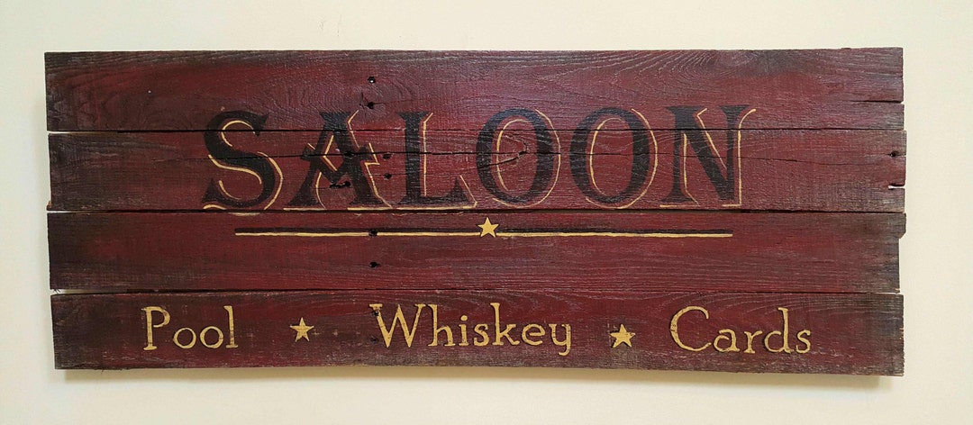 Vintage Style Saloon Sign - Etsy