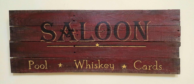 Vintage Style Saloon Sign - Etsy