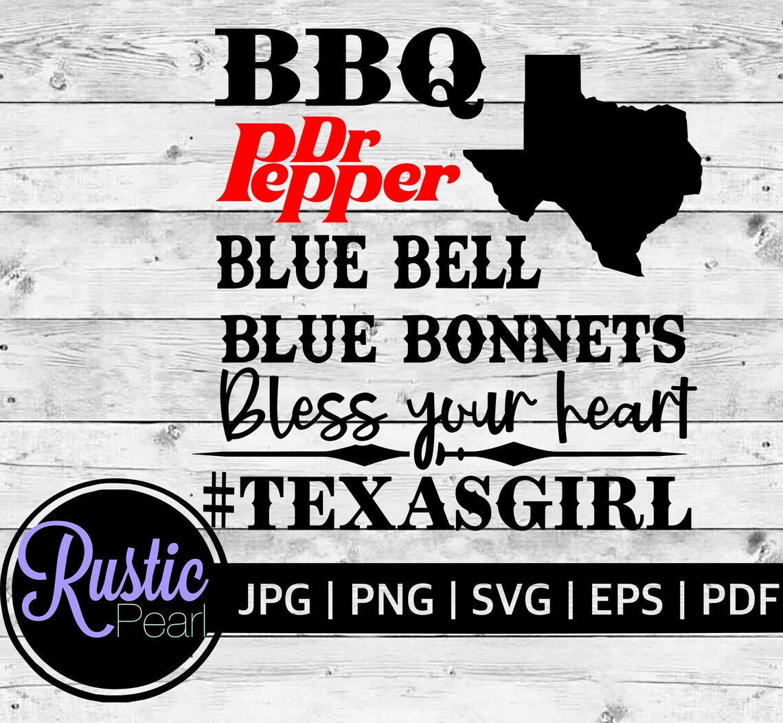 Texas Pride Digital Download Texas Girl SVG Texas SVG - Etsy