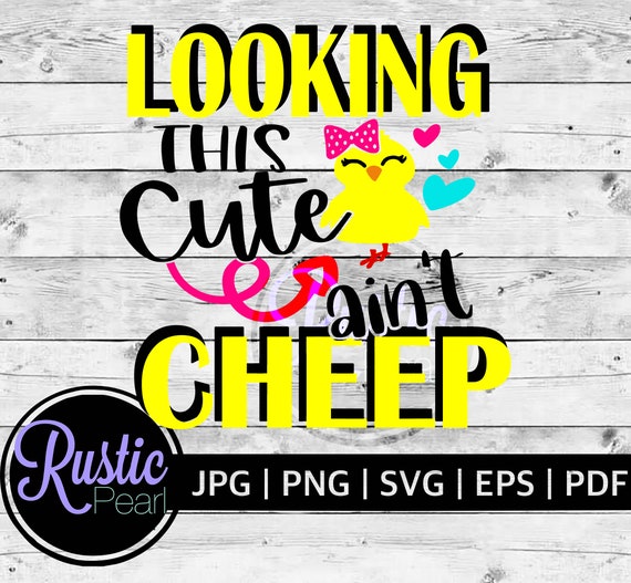 Looking This Cute Aint Cheep Bunny Svg Kids Easter SVG | Etsy