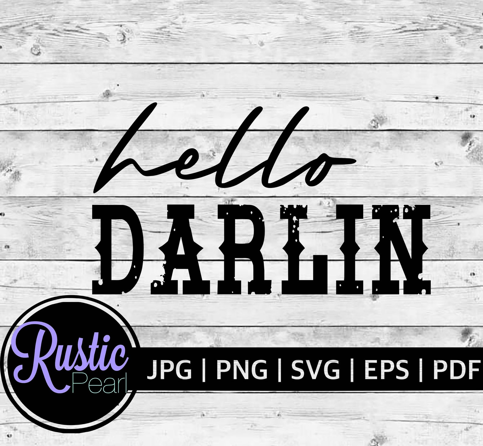 Hello Darlin SVG Cut File Country Music SVG Country - Etsy