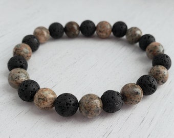 Essential Oil Diffuser Aromatherapy Bracelet Leopard Jasper - Etsy
