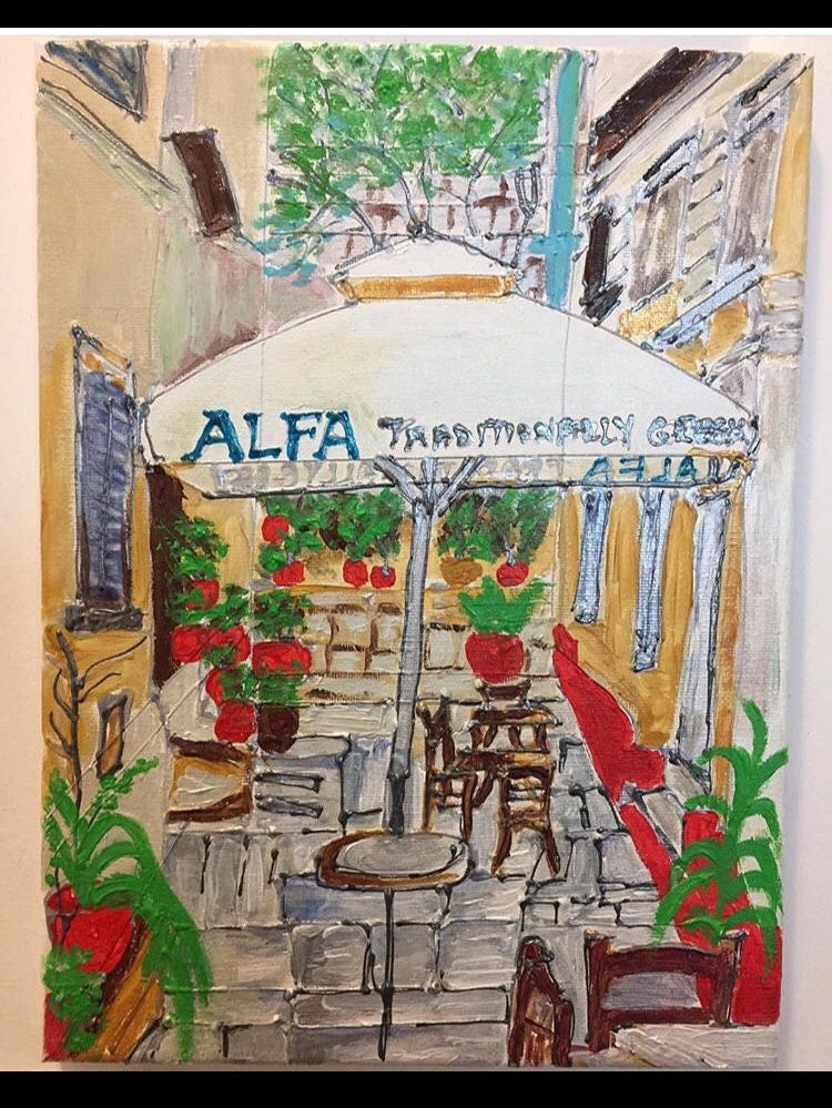 Acrylic Painting of the Popular Plaka, Athens Greece - Etsy