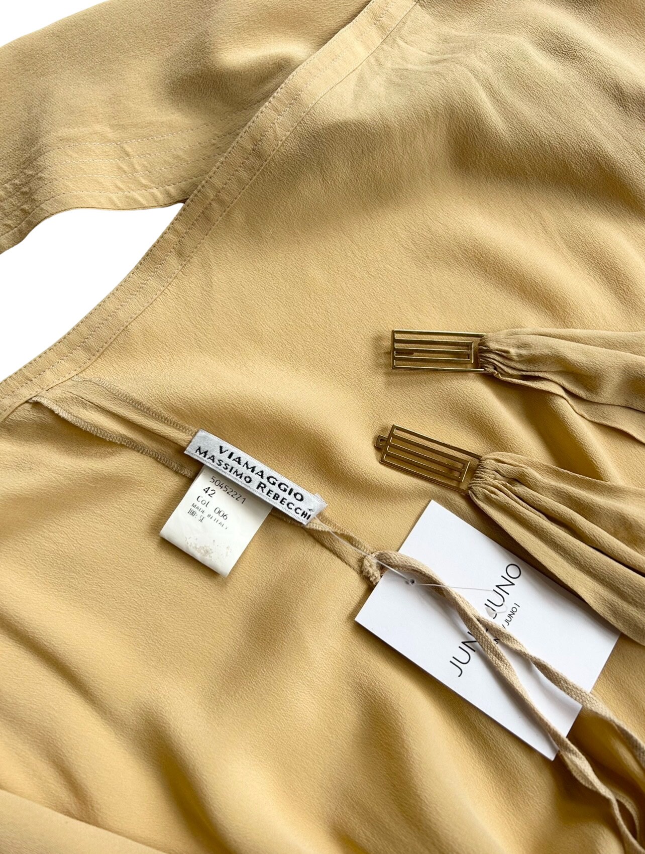 Italian Silk Wrap Dress Viamaggio Massimo Rebecchi Designer Vintage ...