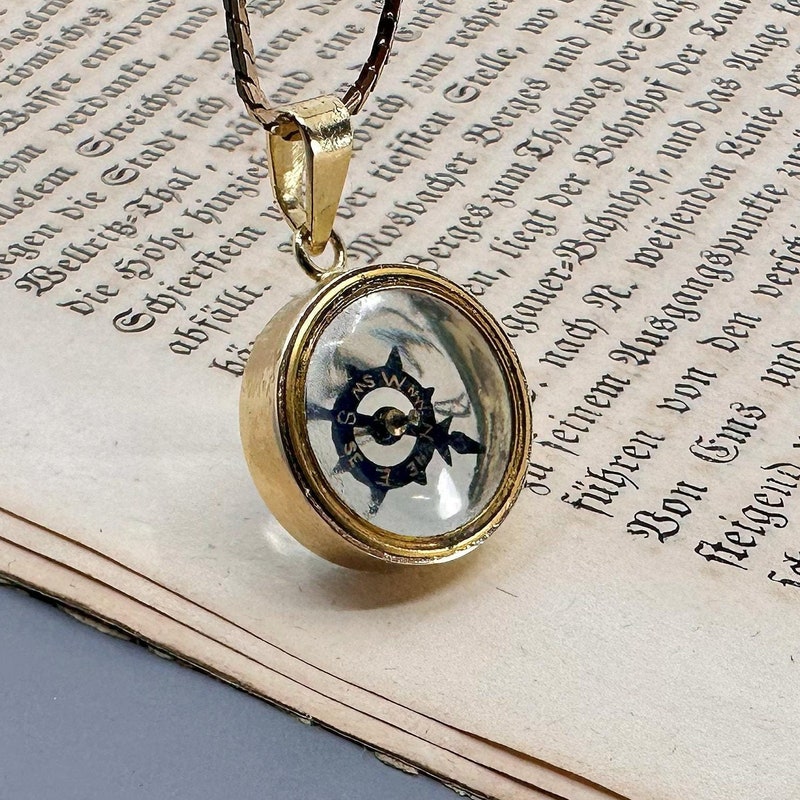 Compass Charm - Etsy