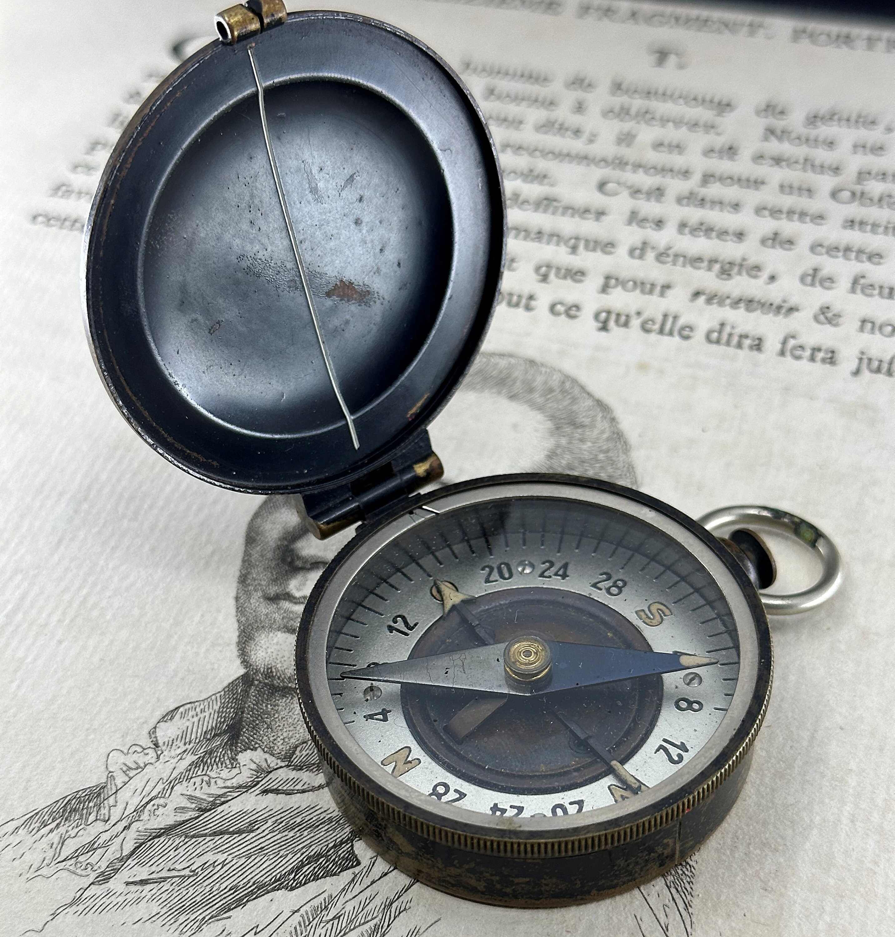Antique Swiss Military Pocket Compass Plan Ltd - Etsy