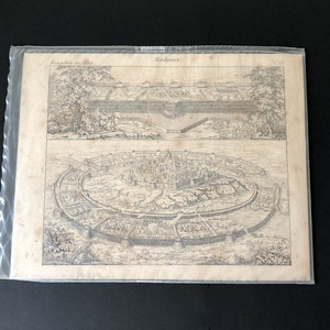 Antique Map, Ancient Fortifications, Fort Architecture Print - Etsy