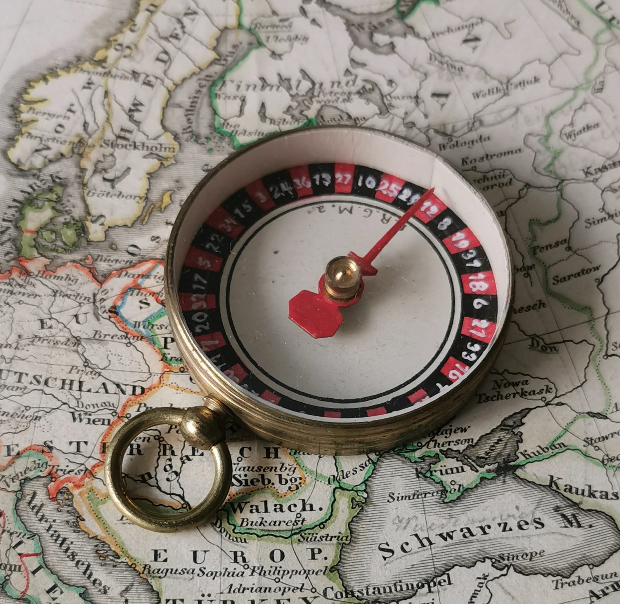 1930s German Pocket Roulette Wheel Gift for Gambler Gambler - Etsy