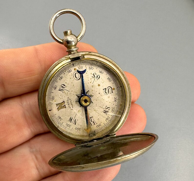 Antique Swiss/german Pocket Compass F. W. KREIS (a Jeweler in Berlin ...