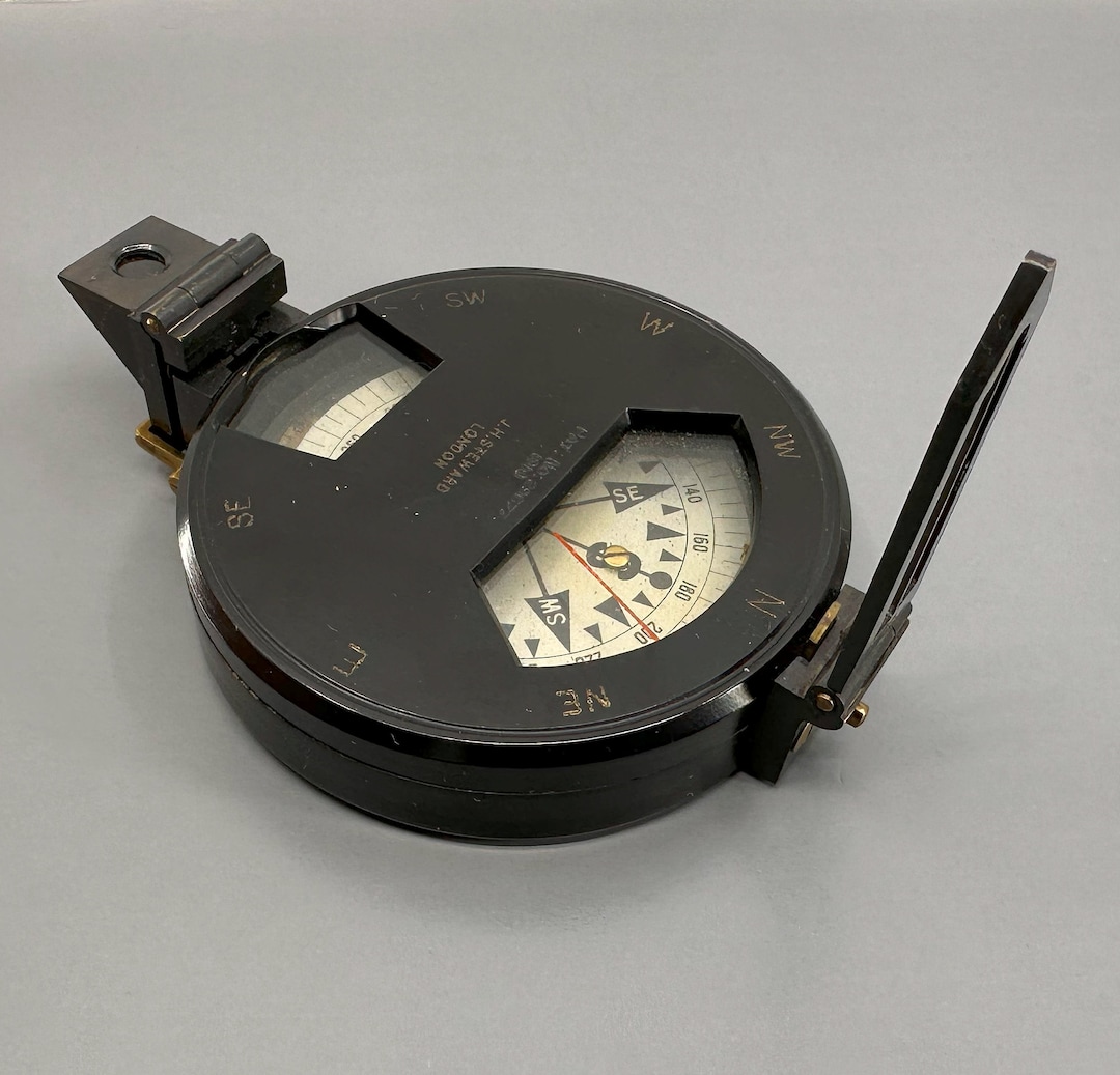 Antique Survey Compass by J.H. Steward, London, Patent Pat No: 29677 ...