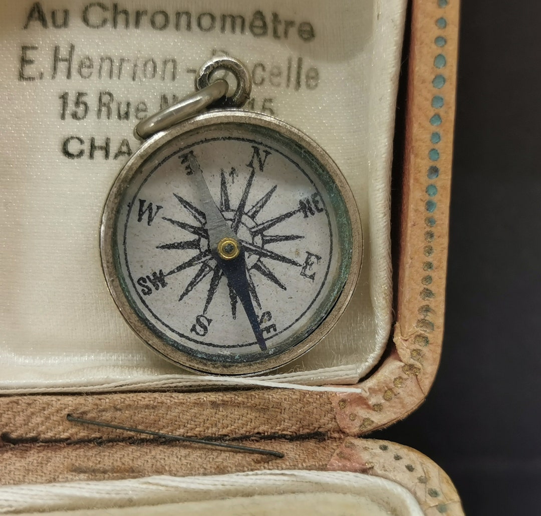 Antique German Compass Pendant - Etsy