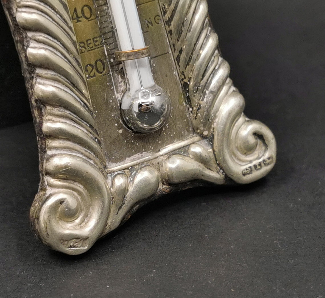 Beautiful Silver Thermometer Fahrenheit Thermometer Perfect | Etsy