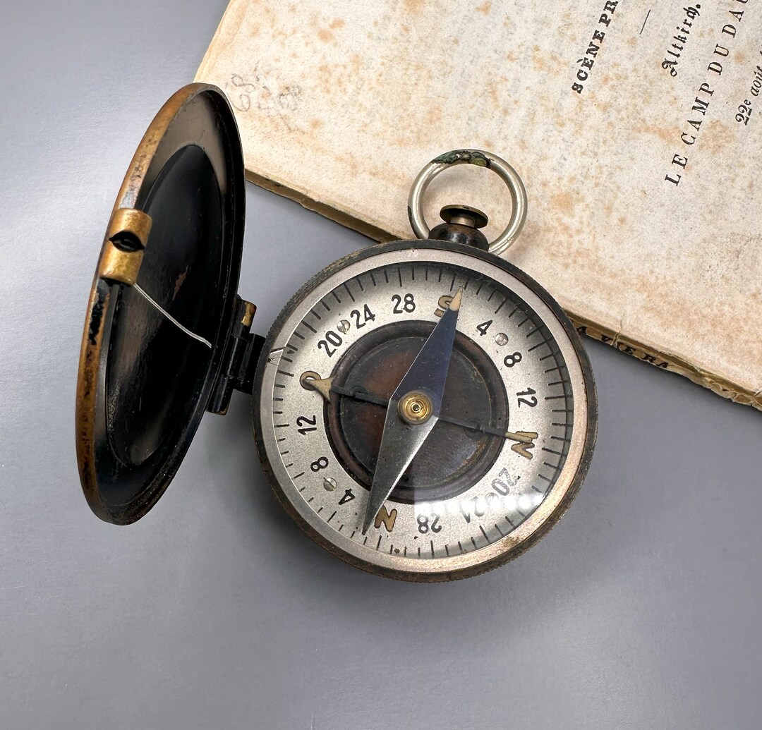 Antique Swiss Military Pocket Compass Plan Ltd - Etsy