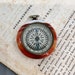 Antique French Luxury Pocket Compass, Agate Compass, - Etsy
